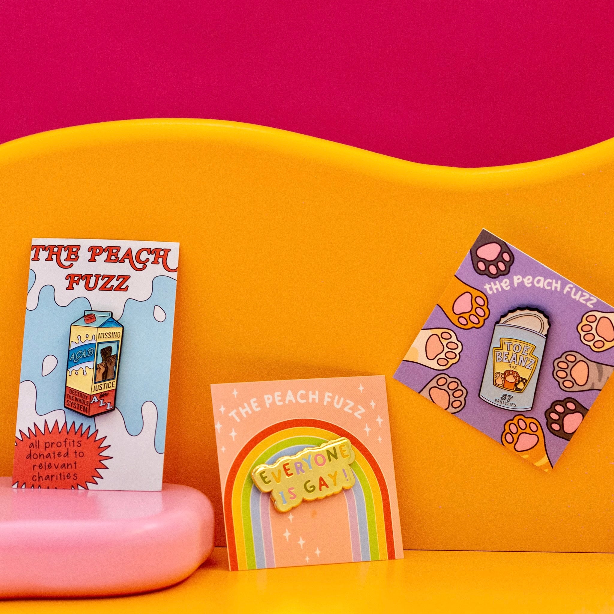 Buttons & Enamel Pins – The Peach Fuzz