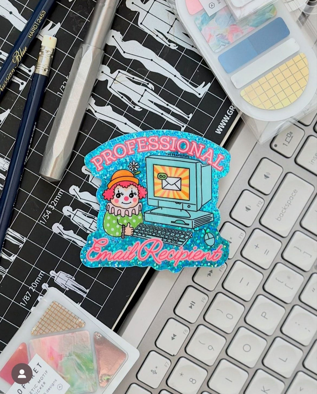 Professional Email Recipient Glitter Sticker – The Peach Fuzz