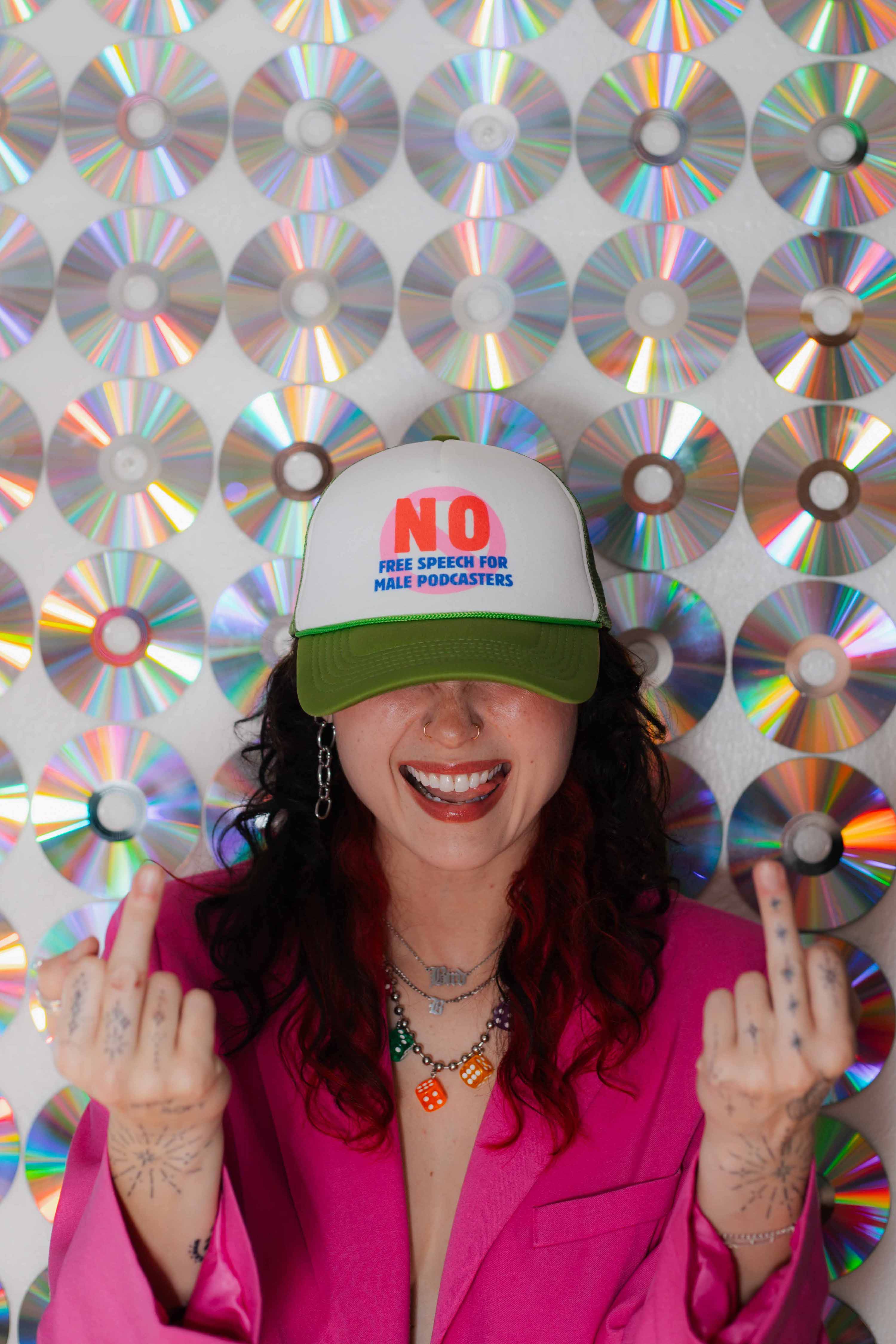 No Free Speech For Male Podcasters Hat – The Peach Fuzz