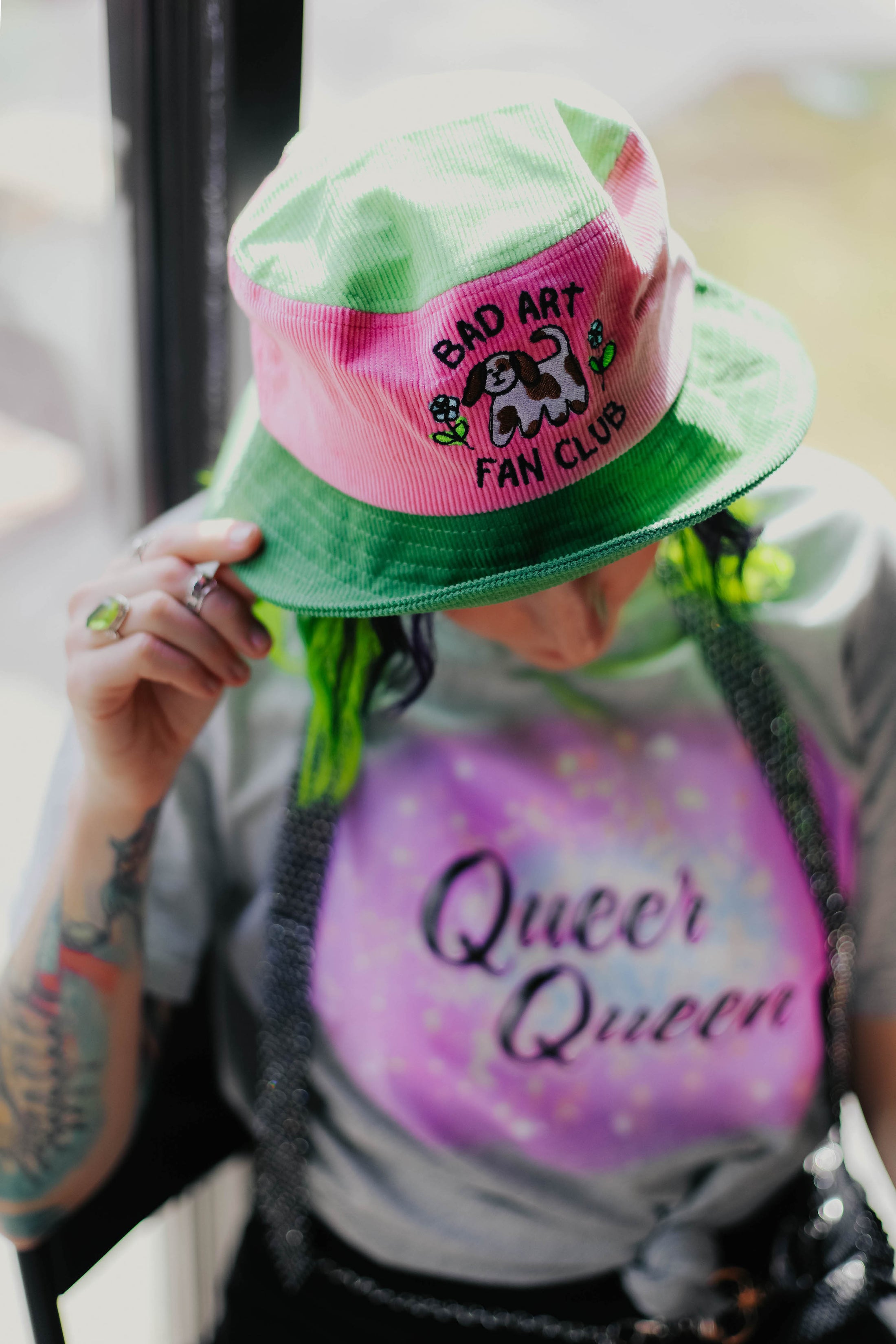 Bad Art Fan Club Color Block Bucket Hat – The Peach Fuzz