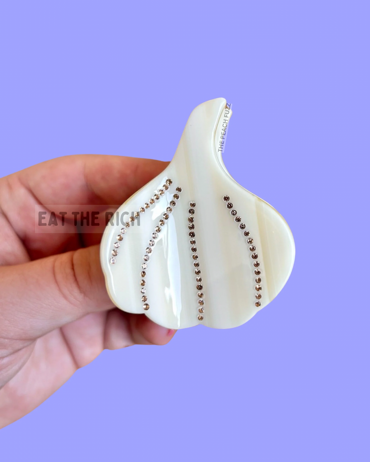 Garlic Rhinestone Mini Hair Claw – The Peach Fuzz