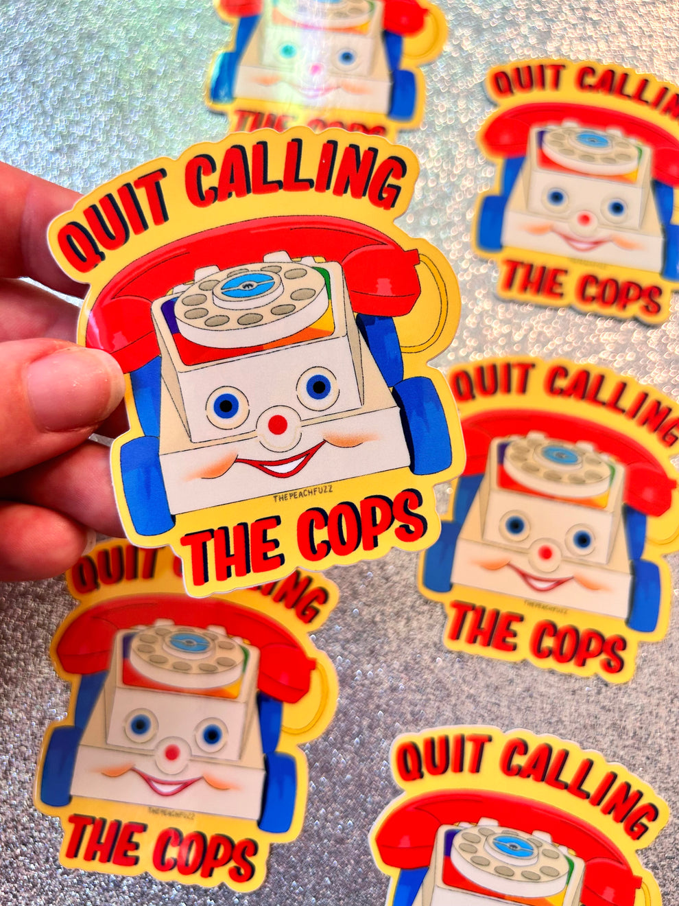 Quit Calling The Cops Vinyl Sticker – The Peach Fuzz