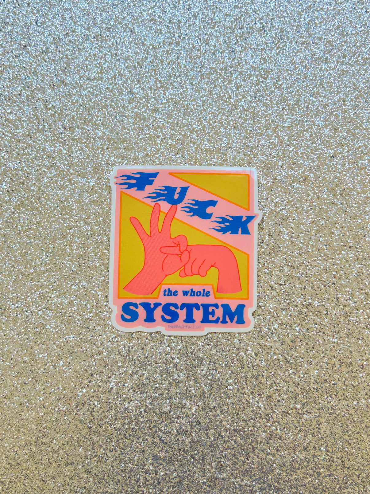 Fuck The System Sticker – The Peach Fuzz
